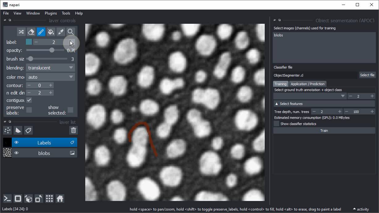 Clasificación interactiva de píxeles y segmentación de objetos en ...